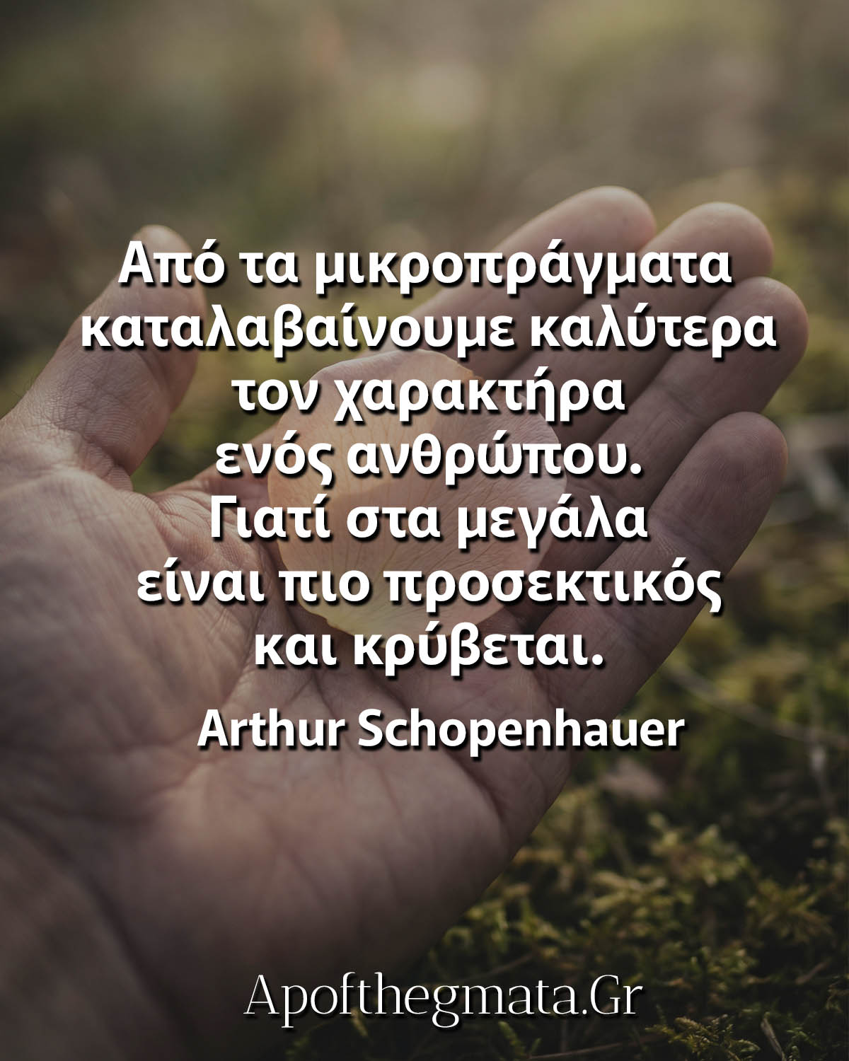 Από τα μικροπράγματα καταλαβαίνουμε καλύτερα τον χαρακτήρα ενός ...
