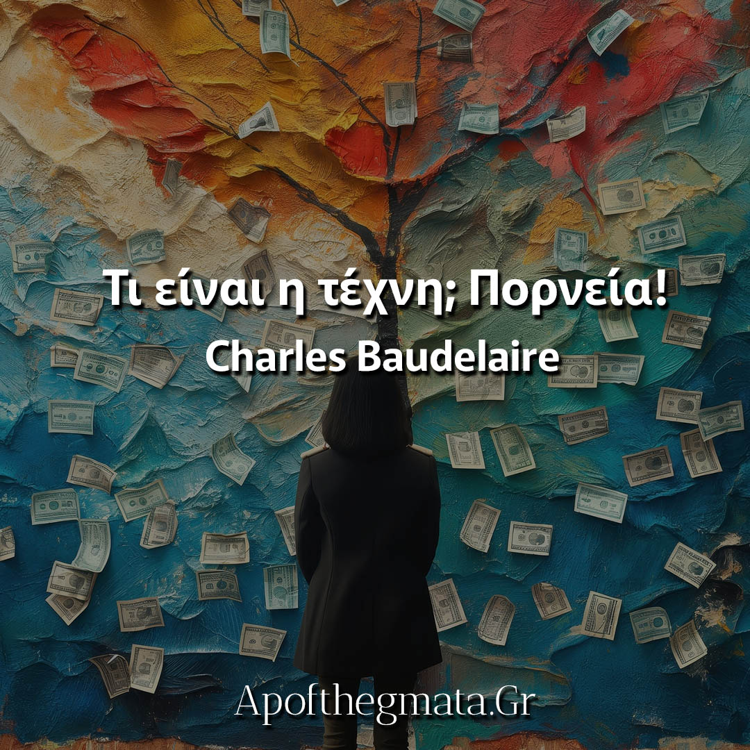 Τι είναι η τέχνη; Πορνεία. - Charles Baudelaire - Αποφθέγματα με Εικόνες